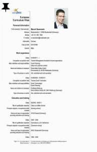 Lebenslauf Europass Auf Deutsch Lebenslauf Muster Stellvertretender Filialleiter Pandopu ...