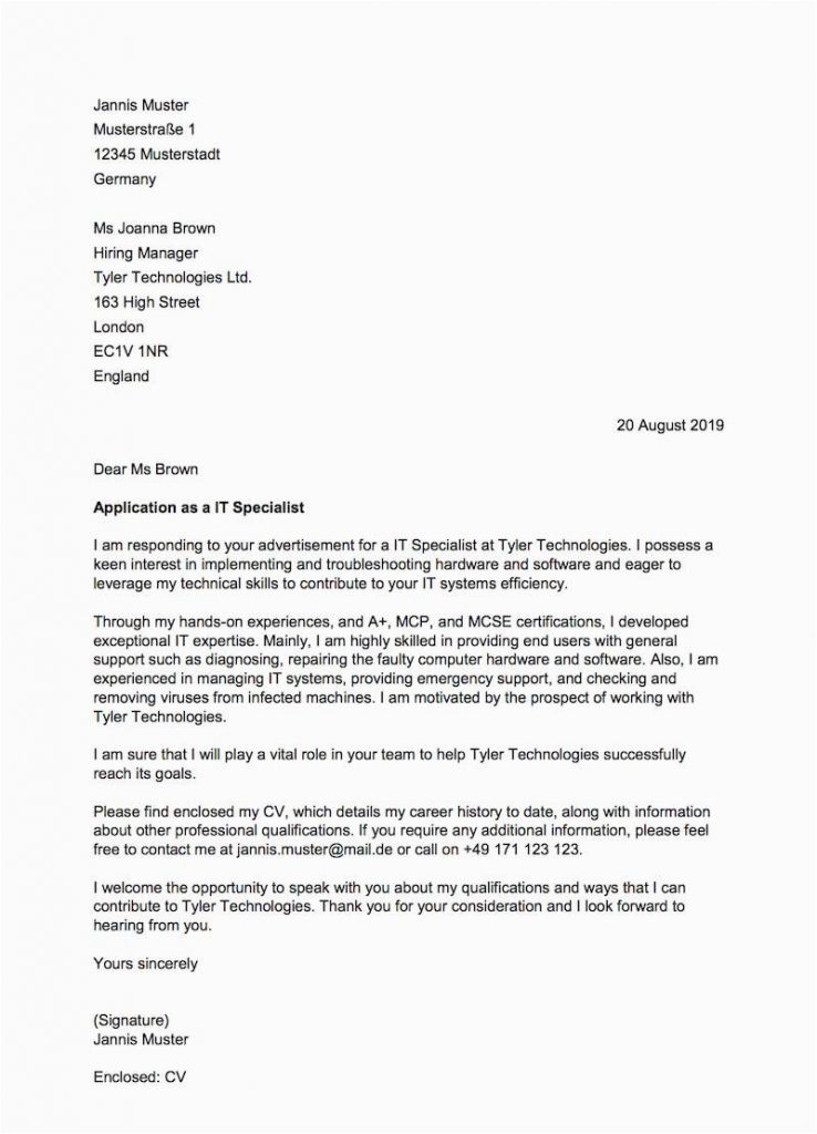 Lebenslauf Englisch Cover Letter Bewerbung Auf Englisch Beispiele Tipps ...