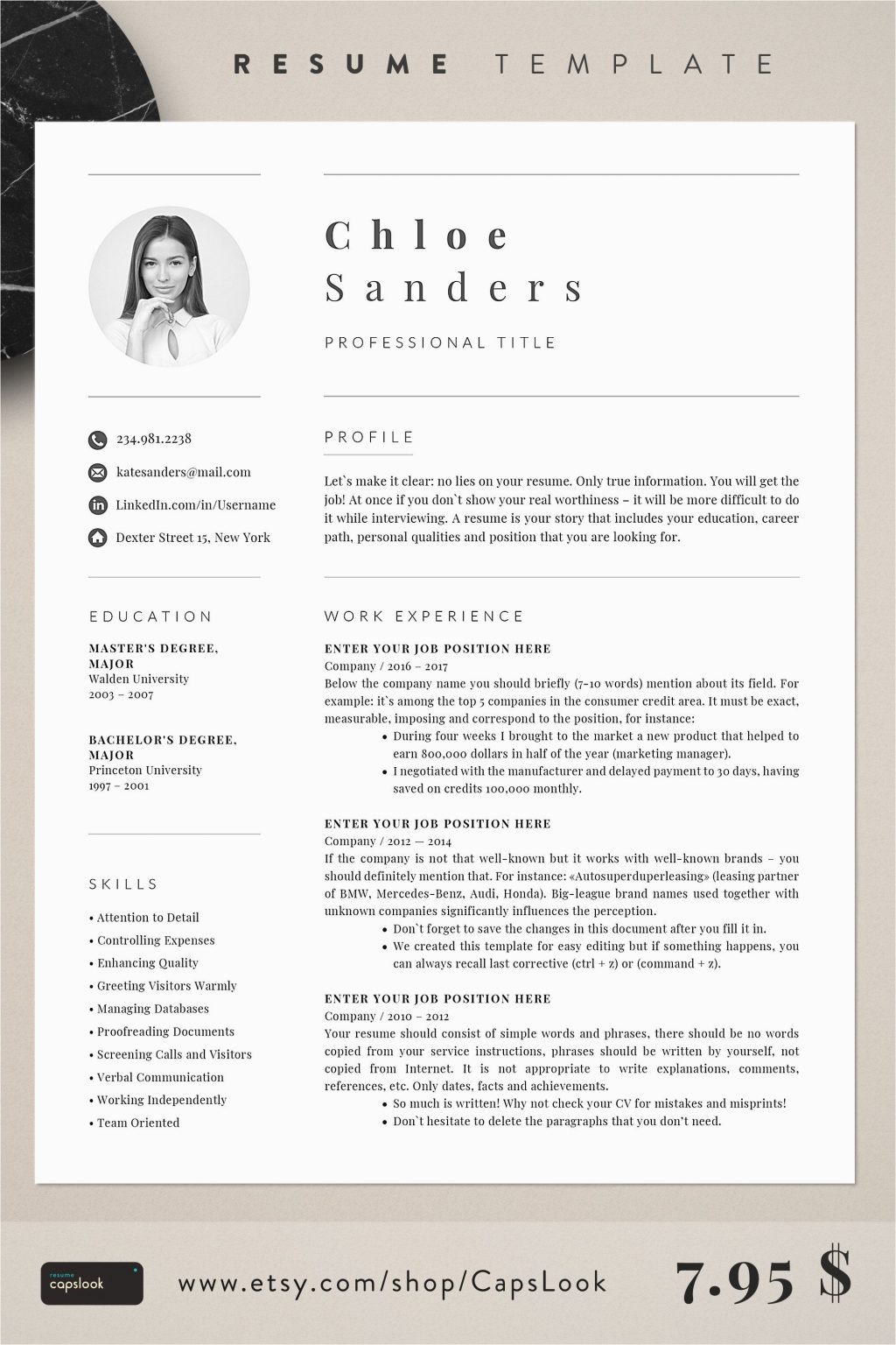 Lebenslauf Gestalten Word Professional Resume Template | lebenslauf