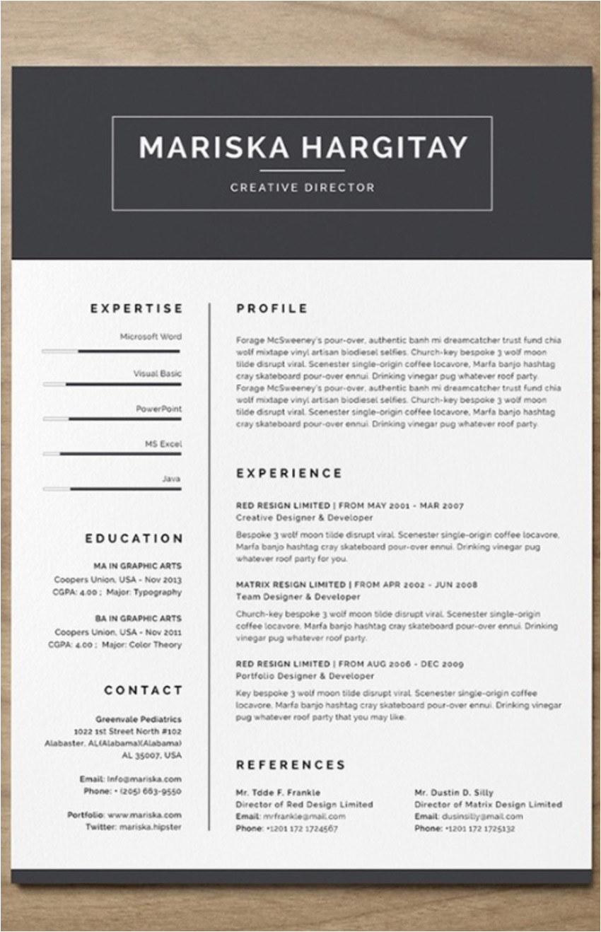 Lebenslauf Indesign Vorlagen Kostenlos 45 Best Indesign Resume
