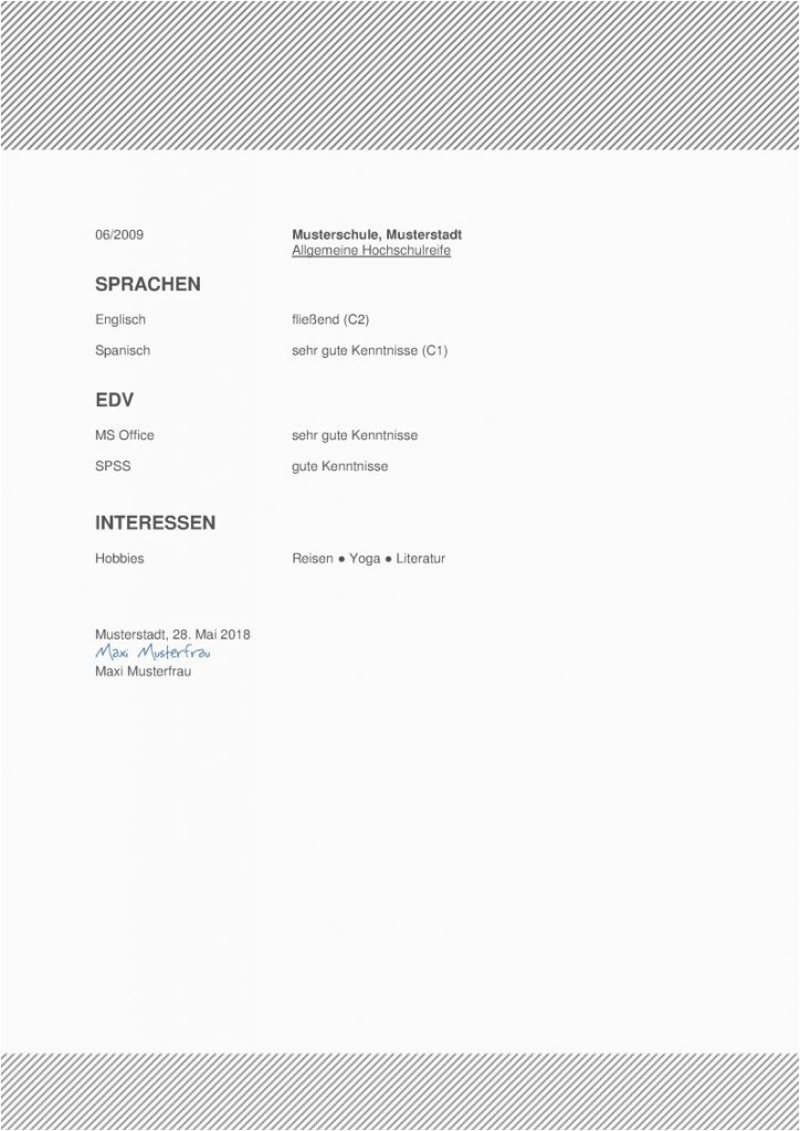 Microsoft Office Lebenslauf Vorlagen Tabellarischer Lebenslauf Vorlage ...