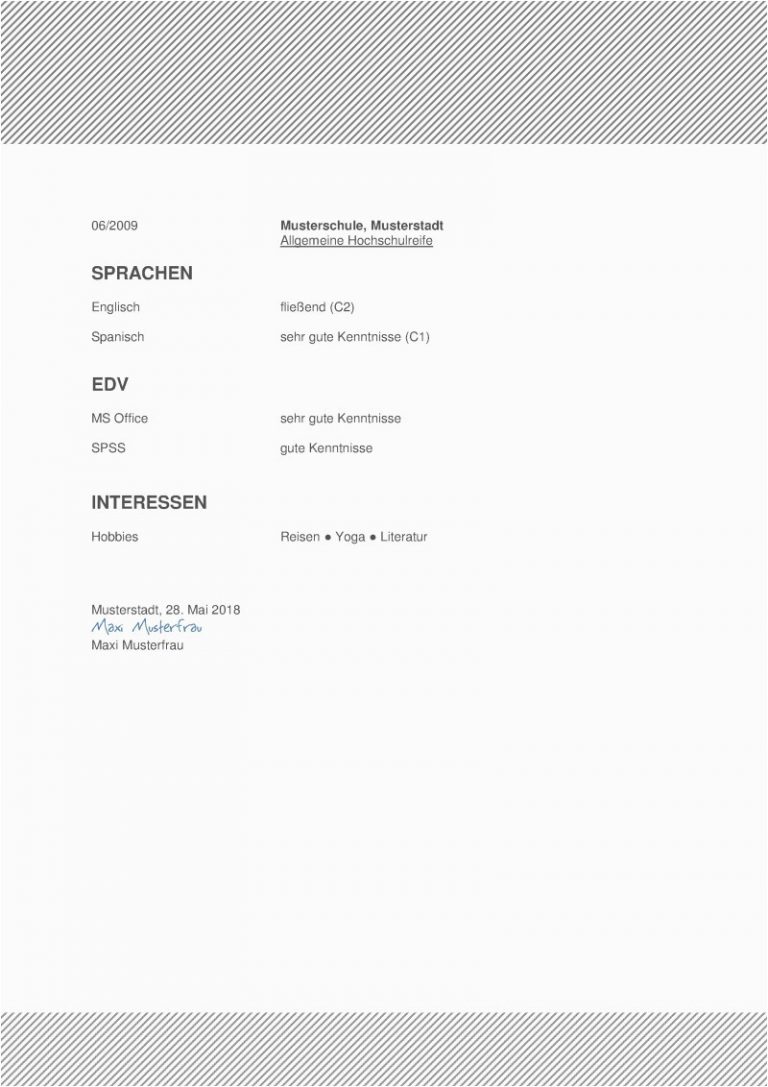 Microsoft Office Lebenslauf Vorlagen Tabellarischer Lebenslauf Vorlage ...